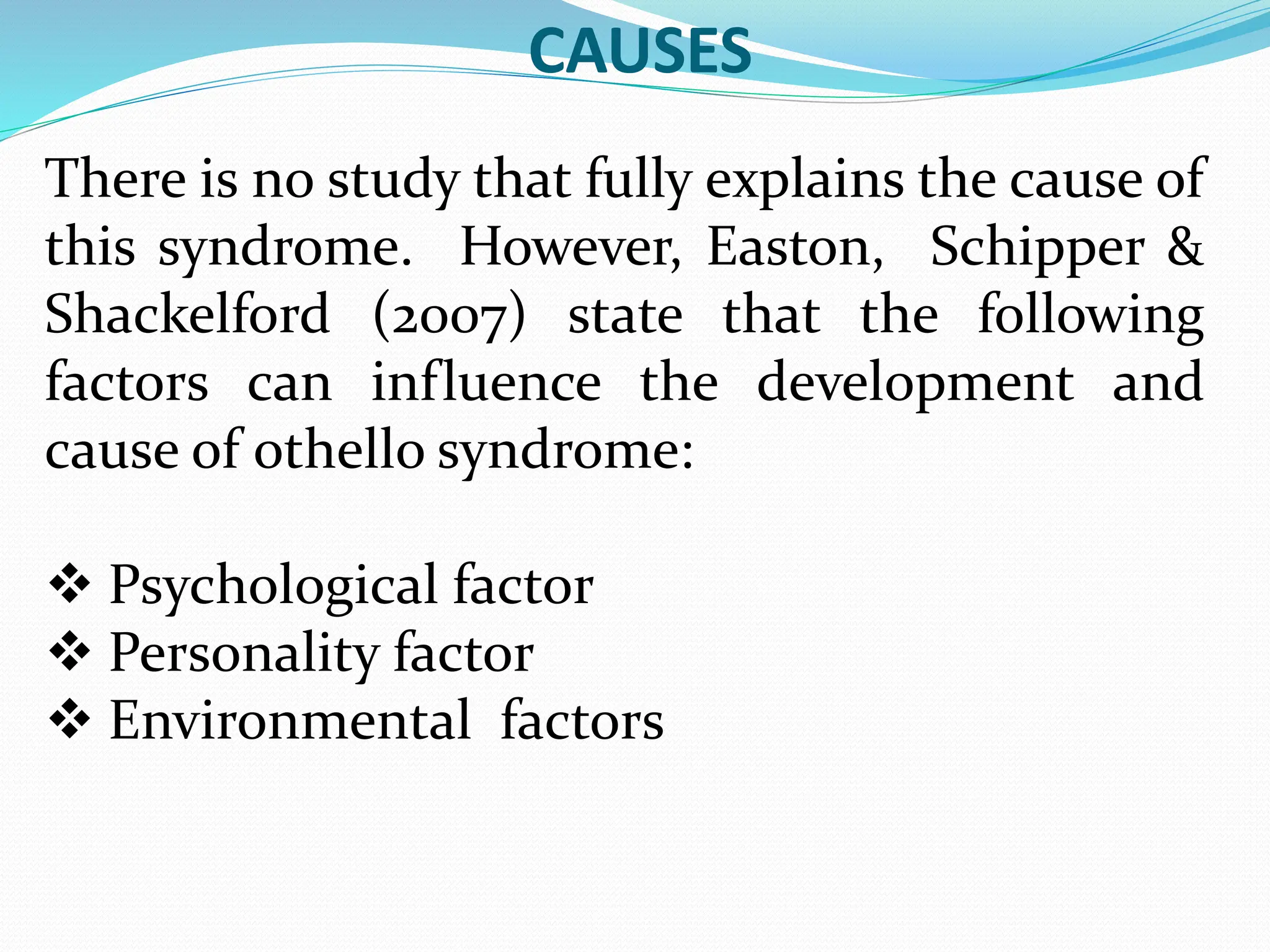 OTHELLO SYNDROME: ITS EFFECT ON FAMILY RELATIONSHIP | PDF