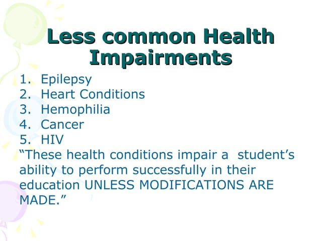 Other Health Impairment #2 | PPT