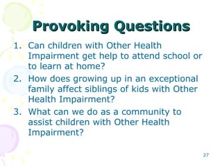 Other Health Impairment #2 | PPT