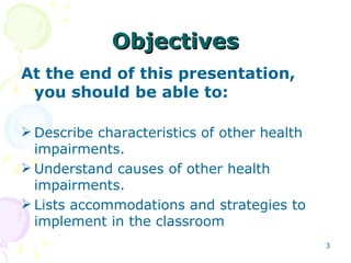 Other Health Impairment #2 | PPT