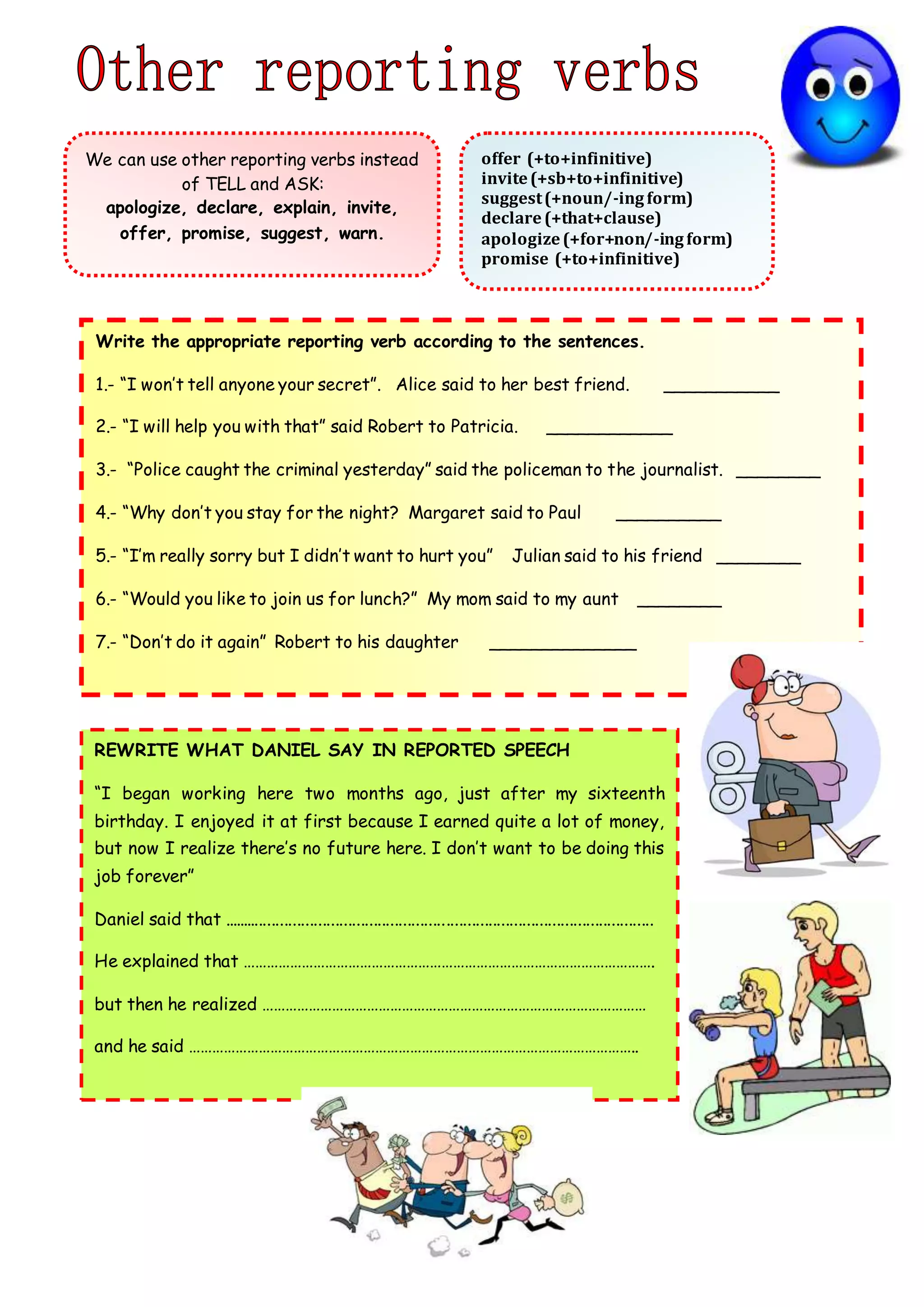 Other reporting-verbs | DOC