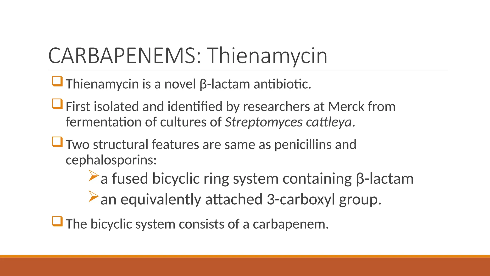 Beta lactam antibiotics- Thienamycin, Monobactam & Beta lactamase ...