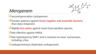 Beta lactam antibiotics- Thienamycin, Monobactam & Beta lactamase ...