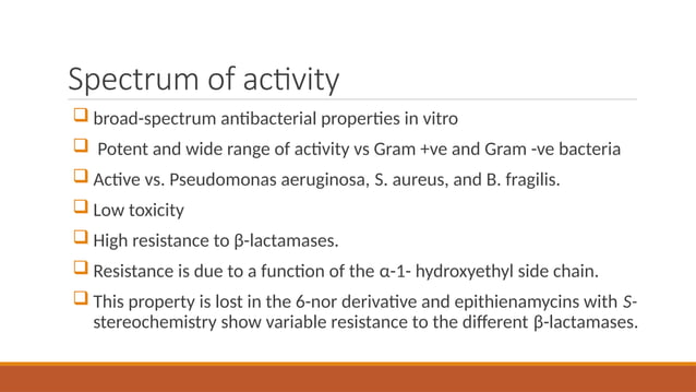 Beta lactam antibiotics- Thienamycin, Monobactam & Beta lactamase ...