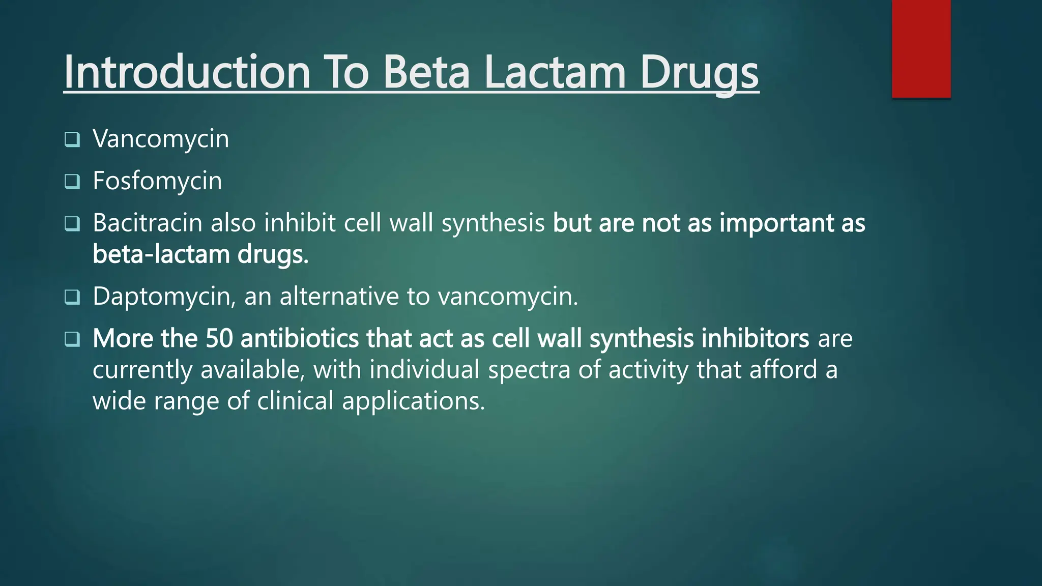 Other Beta Lactam Drugs.pptx pharmacology | PPTX
