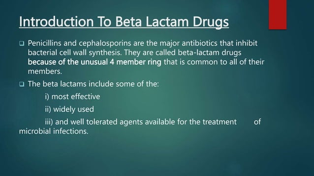 Other Beta Lactam Drugs.pptx pharmacology | PPT