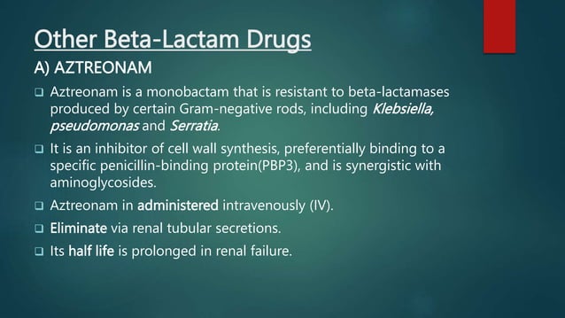 Other Beta Lactam Drugs.pptx pharmacology | PPT