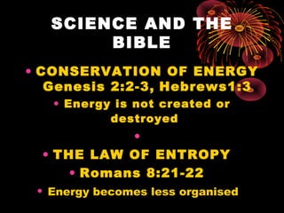 SCIENCE AND THE BIBLE | PPT