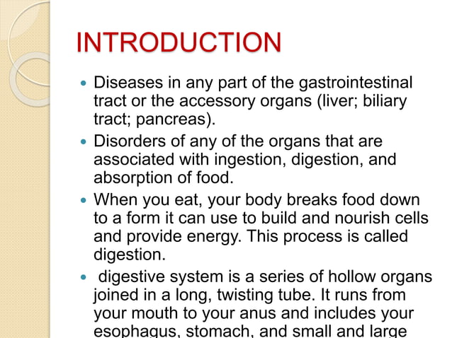 Other diseases of the digestive system | PPT