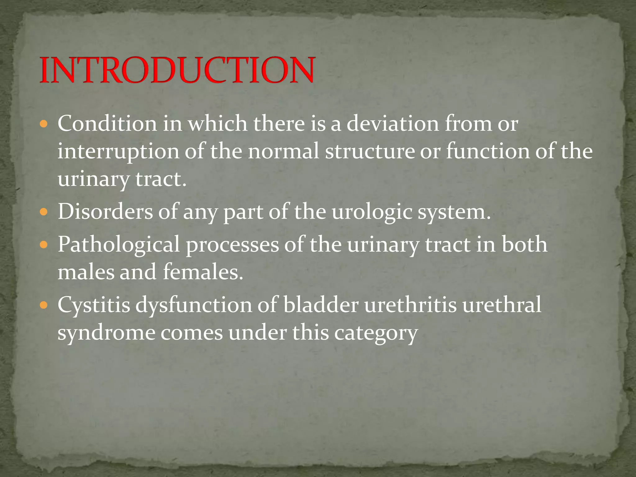 Other diseases of the urinary system | PPTX