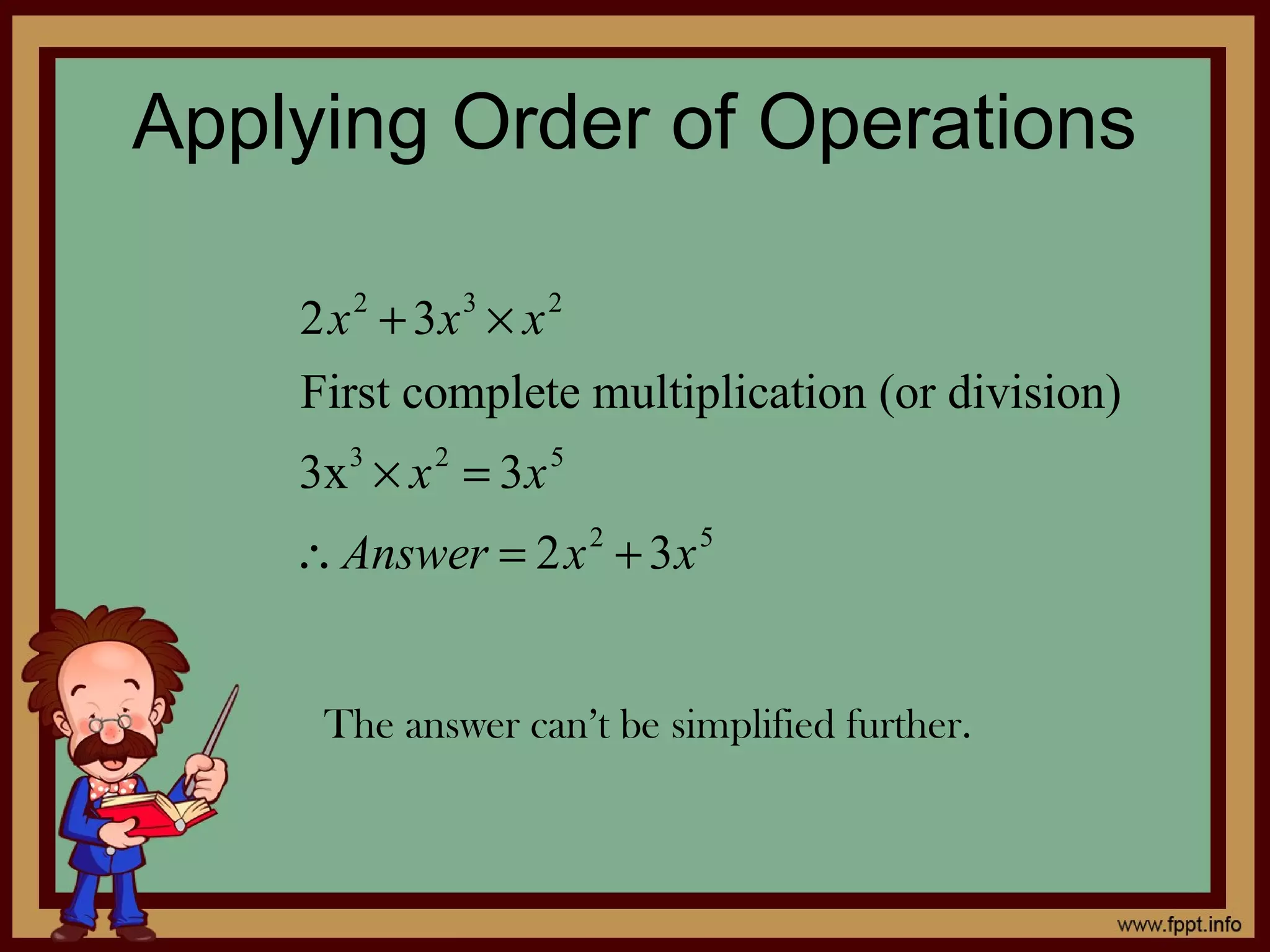 Other operations with exponents | PPT