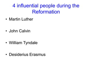 Other Reformers | PPTX | Christianity | Religion & Spirituality