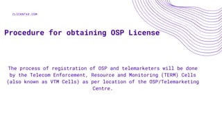 Other service provider (osp) license | PDF | Business | Business and ...