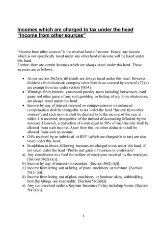 Income From Other Sources | PDF