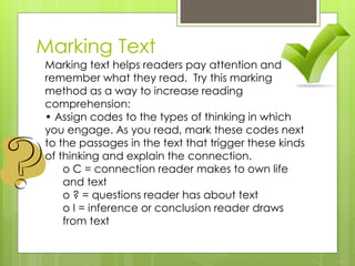 Other techniques to help increase reading comprehension | PPT