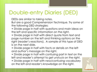 Other techniques to help increase reading comprehension | PPT