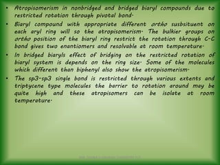 Atropisomerism in Compounds other than Biphenyls | PPTX