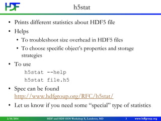 Using HDF5 tools for performance tuning and troubleshooting | PPT