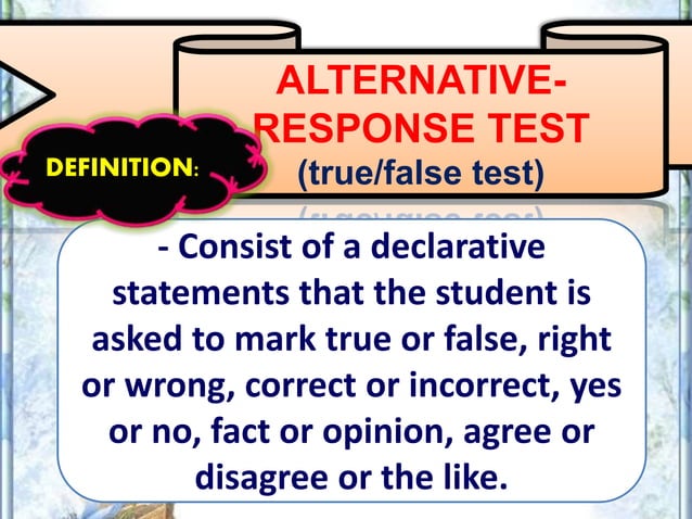 Alternative-Response Test | PPTX