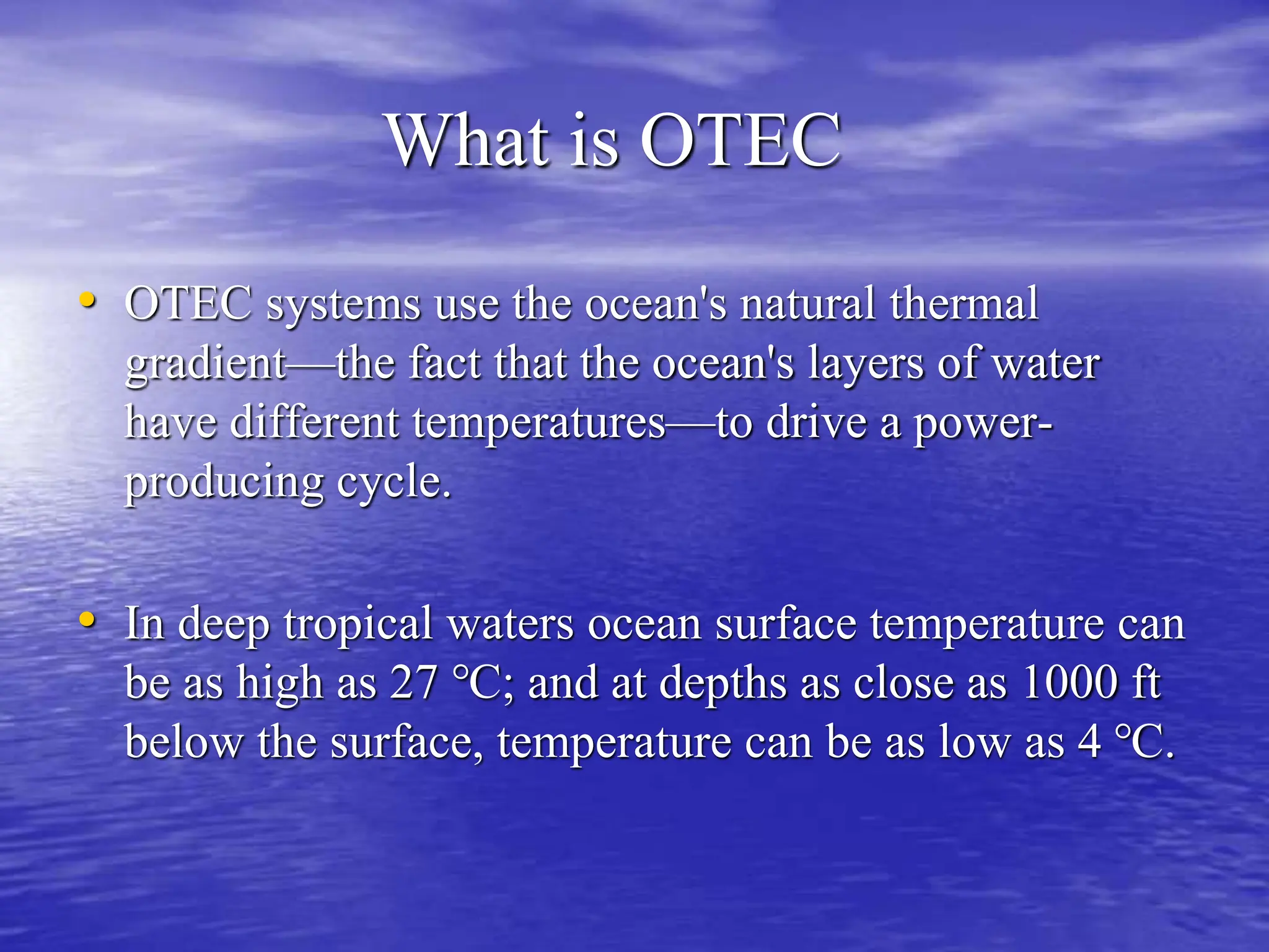 Renewable Energy | OTEC Energy Principle.ppt