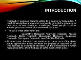 Other types of research | PPT