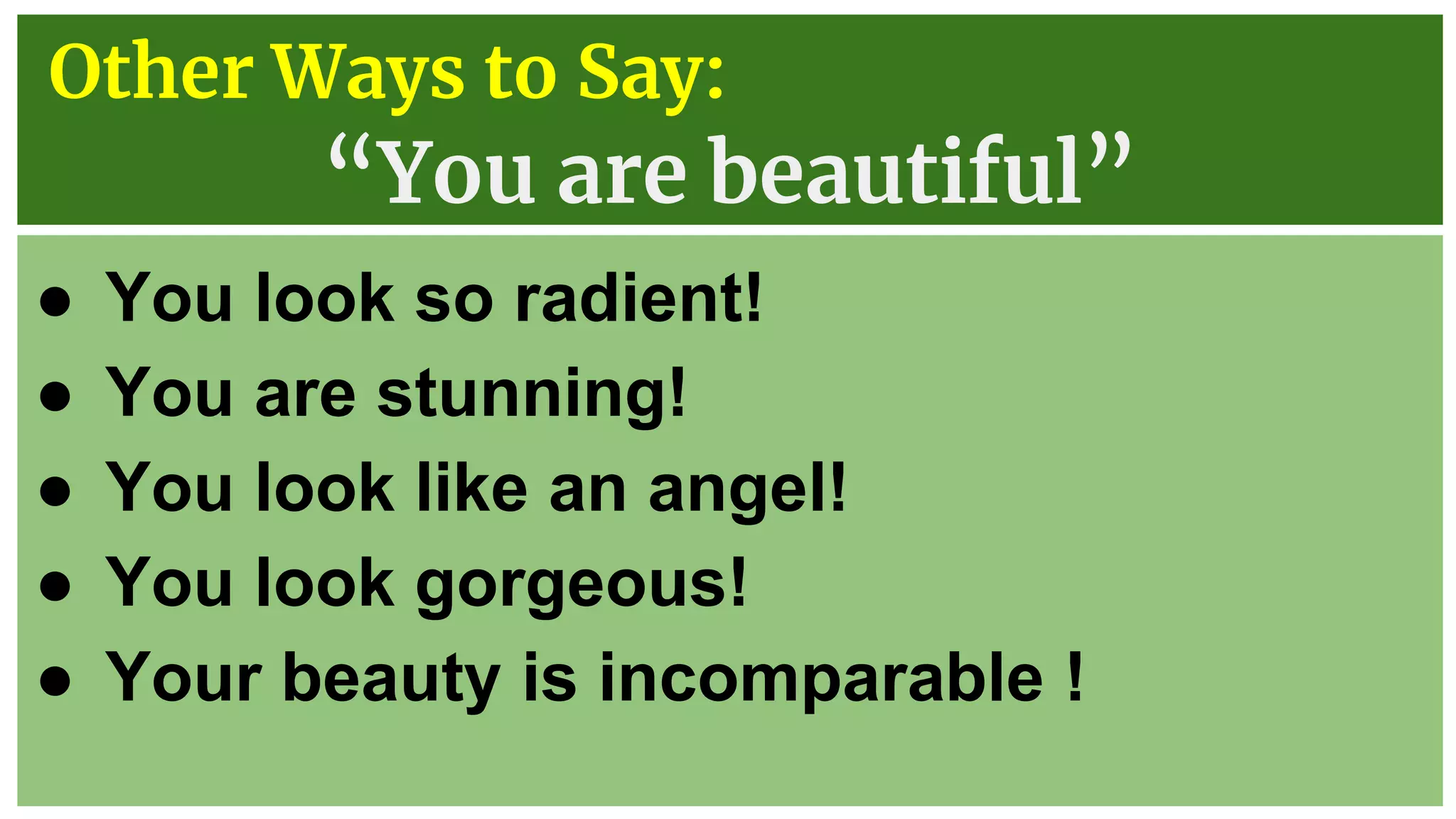 Other ways to say Some English Phrases | PPTX