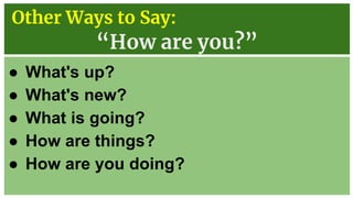 Other ways to say Some English Phrases | PPTX