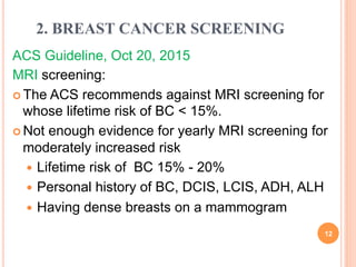 đO thị ngọc hiếu breast cancer, epidemiology and screening in vietnam ...