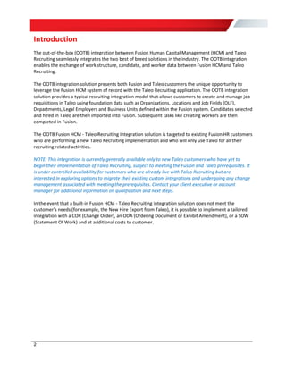 Oracle HCM and Taleo Enterprise Fusion-Taleo Integration Configuration Guide Release 17 | PDF