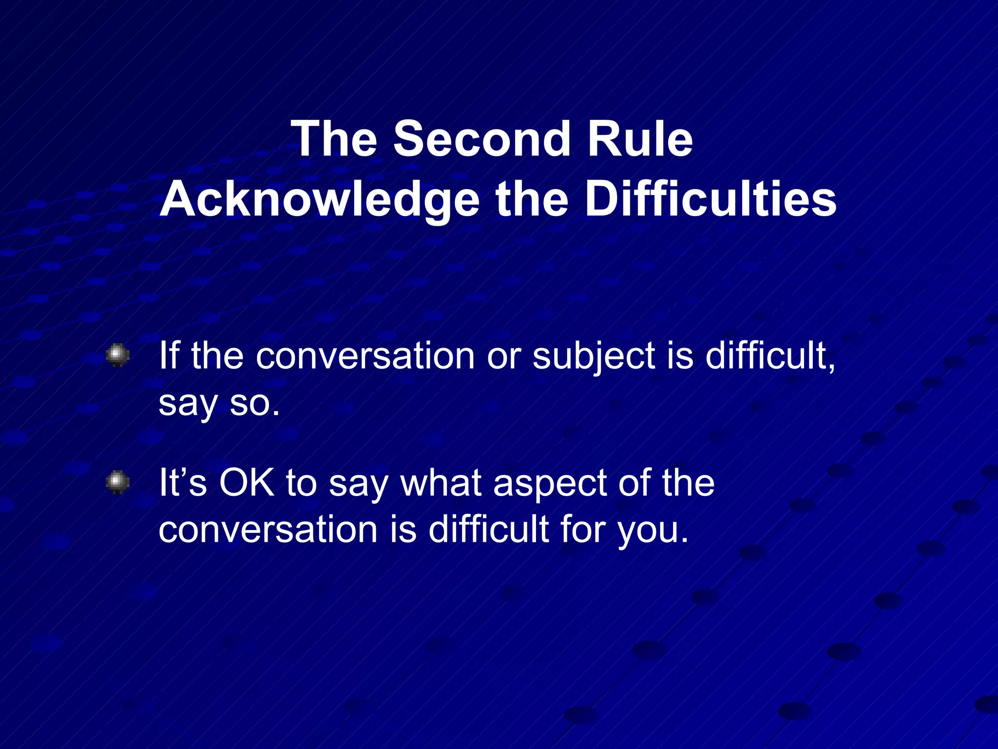 Making Difficult Conversations Easier | PPT