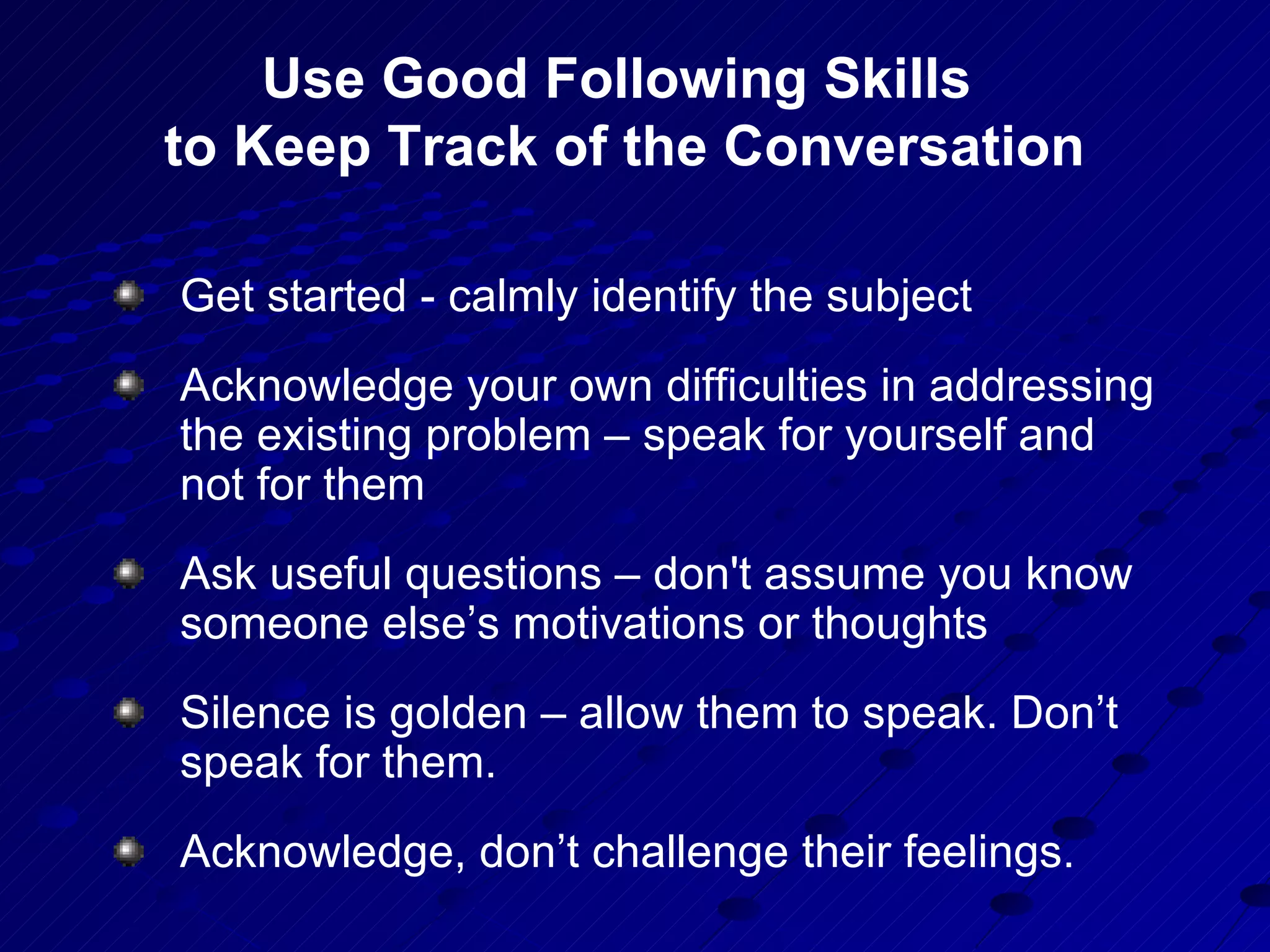 Making Difficult Conversations Easier | PPT