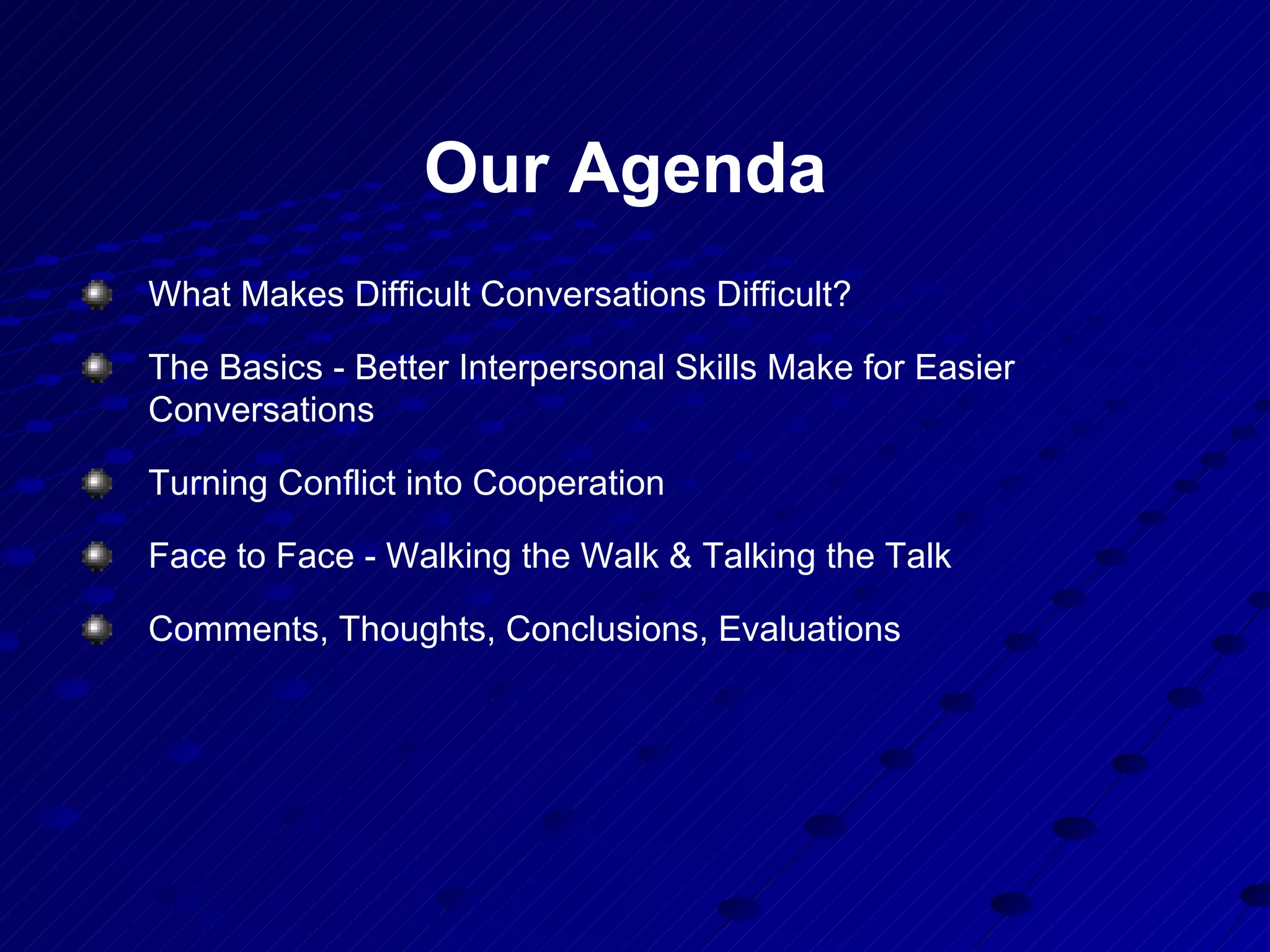 Making Difficult Conversations Easier | PPT