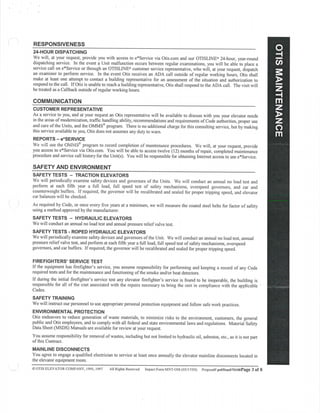 Otis Elevator Contract - Villa Alhambra | PDF