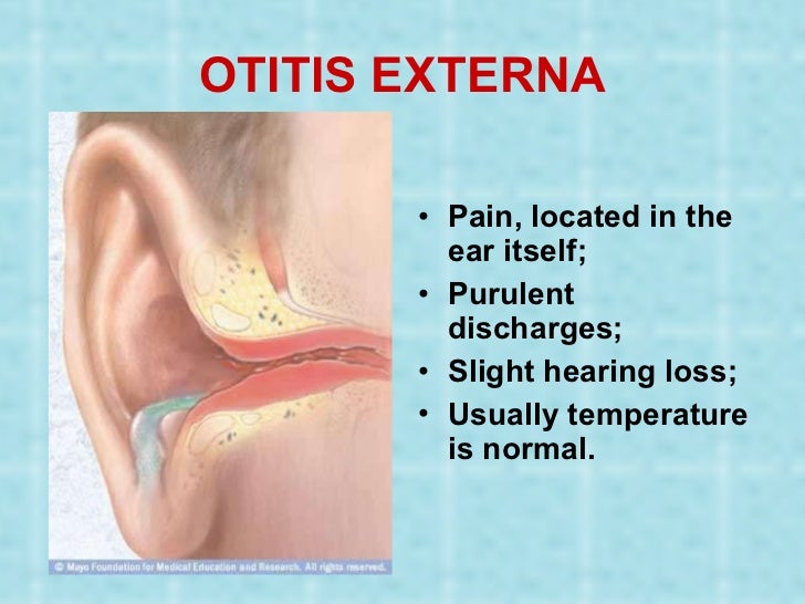 Otitis externa and media