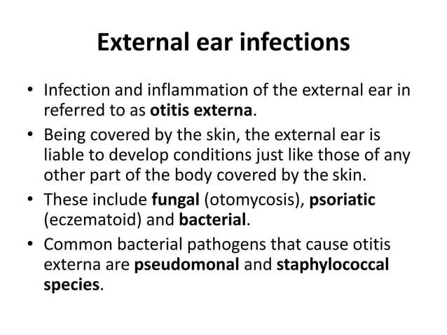 Otitis external presentation notes for medical students | PPTX | Ear ...