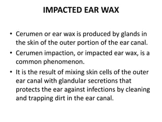 Otitis external presentation notes for medical students | PPTX