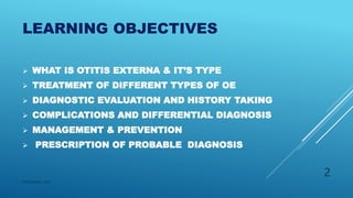 OTITIS EXTERNA | PPTX