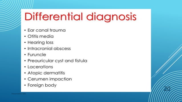 OTITIS EXTERNA | PPTX | Ear, Nose and Throat Conditions | Diseases and ...