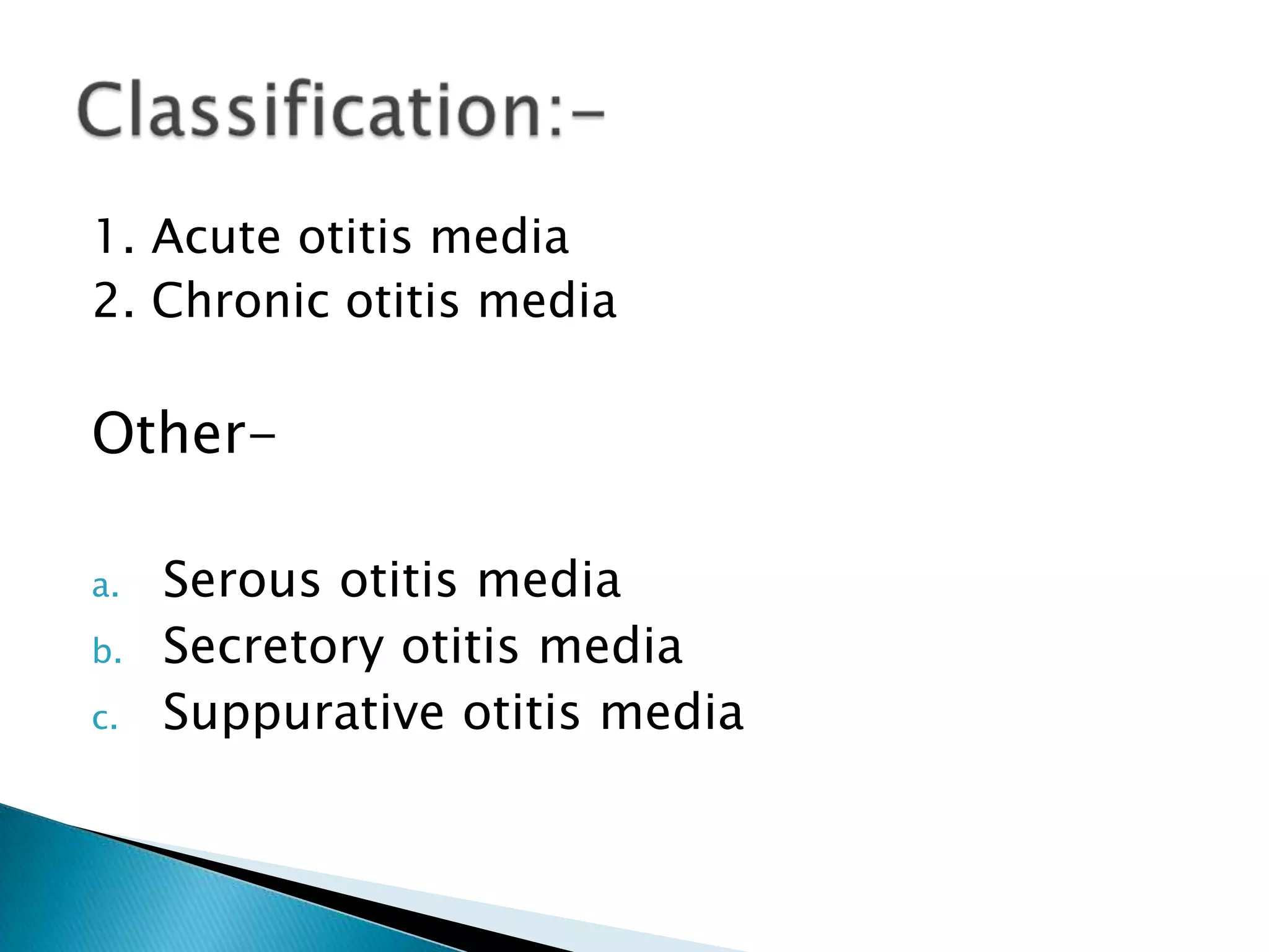 Otitis media | PPTX | Ear, Nose and Throat Conditions | Diseases and ...