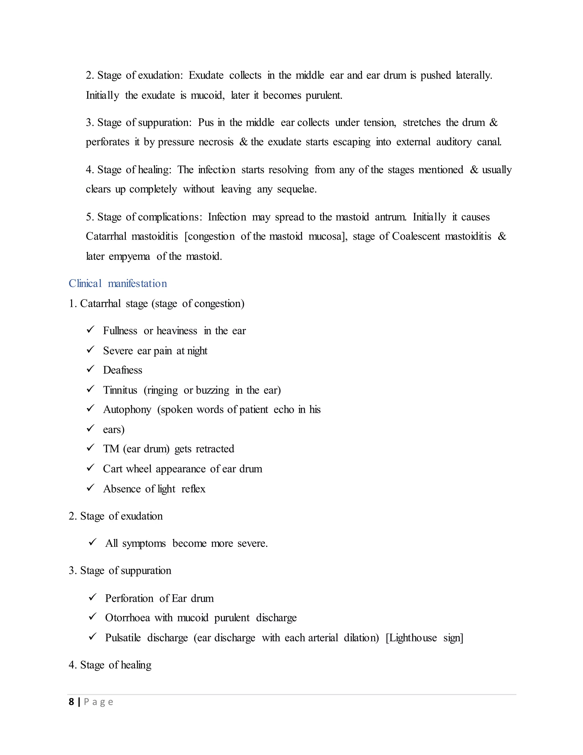 OTITIS MEDIA CASE PRESENTATION(CASE STUDY) | DOCX