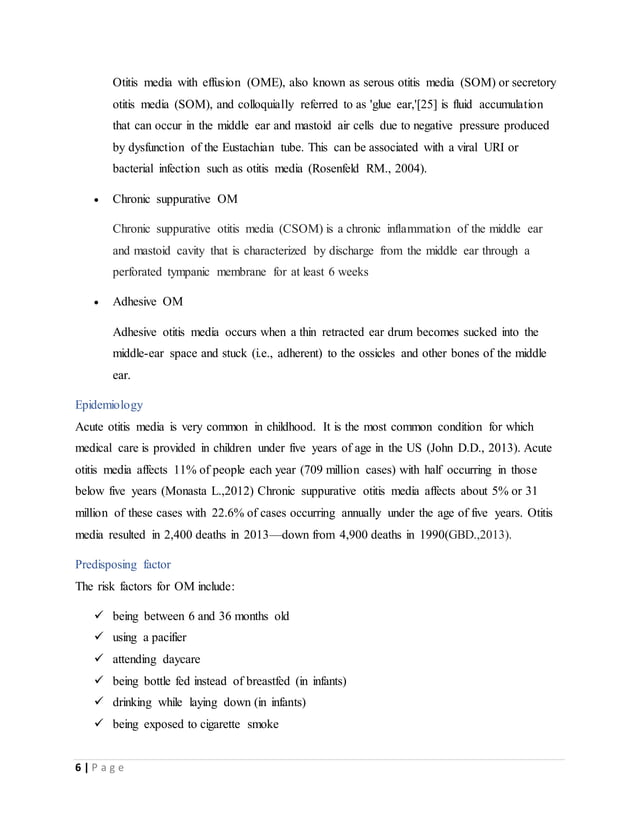 OTITIS MEDIA CASE PRESENTATION(CASE STUDY) | DOCX