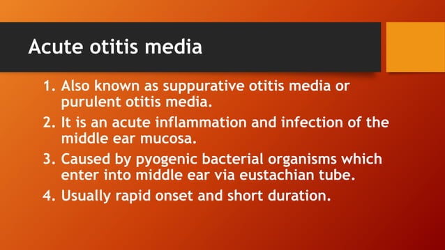 Otitis media ear infection ppt | PPTX | Ear, Nose and Throat Conditions ...