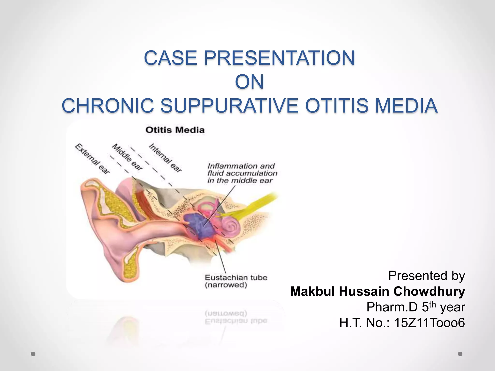 CASE PRESENTATION ON CHRONIC SUPPURATIVE OTITIS MEDIA | PPTX