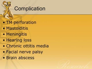 Otitis Media (common) | PPTX