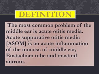 Otitis media.pptx | Ear, Nose and Throat Conditions | Diseases and ...