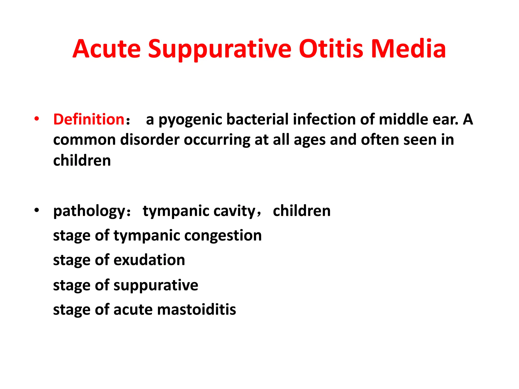 otitis media is the internal infection of ear which causes swelling of ...