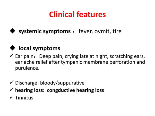 otitis media is the internal infection of ear which causes swelling of ...