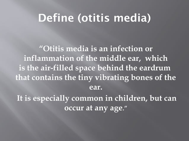 pediatric topic otitis media.pptx for Bsc nursing | PPT