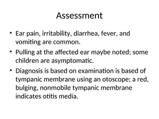 Otitis Media.ppt-occurs in the area between the tympanic membrane (the ...