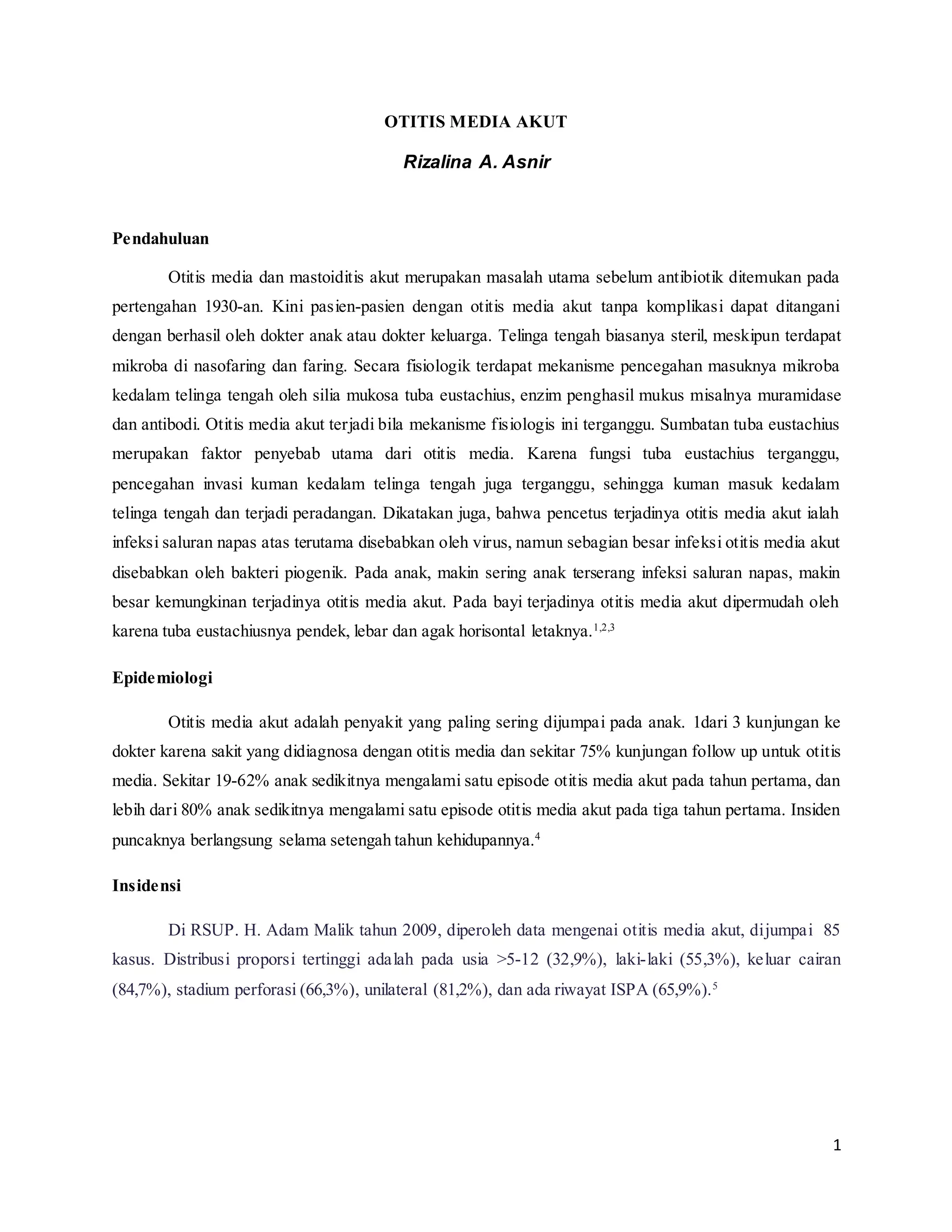 Otitis media akuta | DOCX